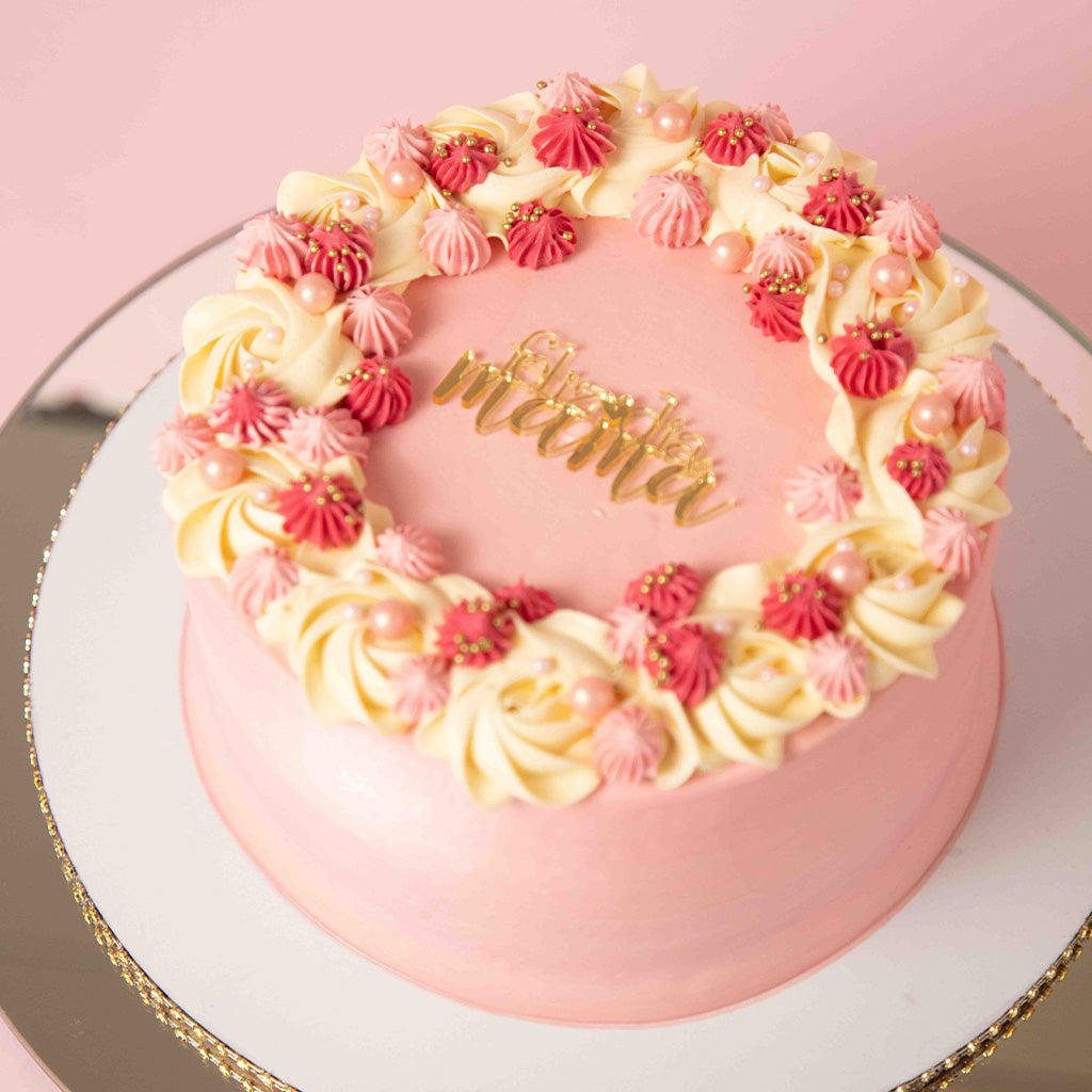 Ponqué Redondo con Rosas de crema | Golosita | Ponqués y postres desde 1984